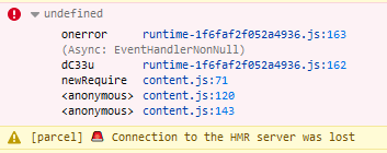 HMR doesn't work for WebExtension content script · Issue #7164 · parcel-bundler/parcel · GitHub