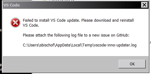 Update failed · Issue #47820 · microsoft/vscode · GitHub