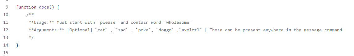 Adding Documentation to all the commands · Issue #99 · acmpesuecc/DrinkWaterBot · GitHub