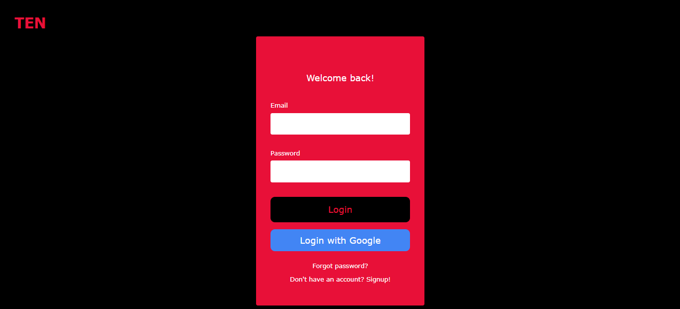 GitHub - SairamNomula/TEN: TEN React Internship Task.