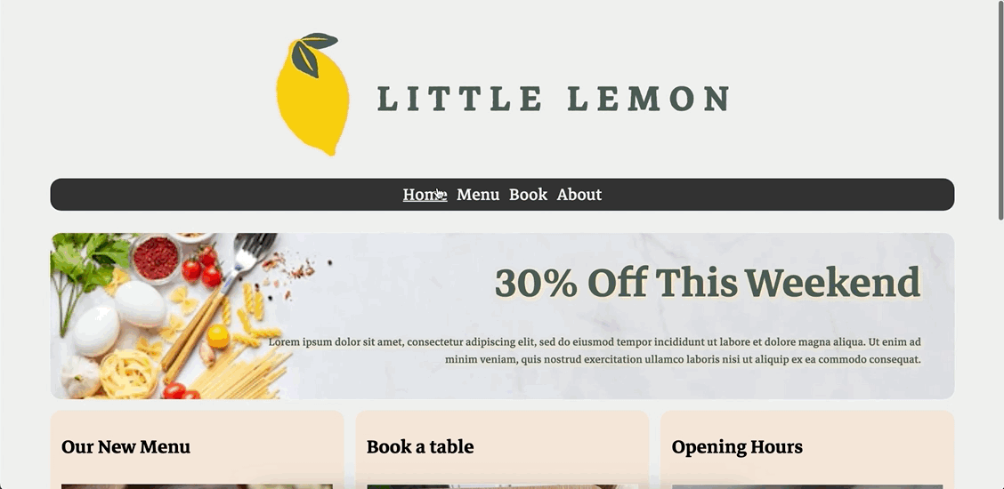 GitHub - adityasamarth/Little-Lemon-Restaurant: Little Lemon Restaurant ...