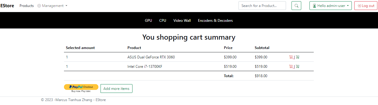 GitHub - MarcusTianhuaZhang/ECommerce: Fully-functional E-Commerce Store web application