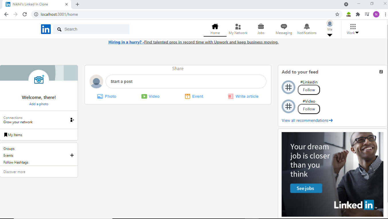 GitHub - nikhil149/linkedIn-Clone