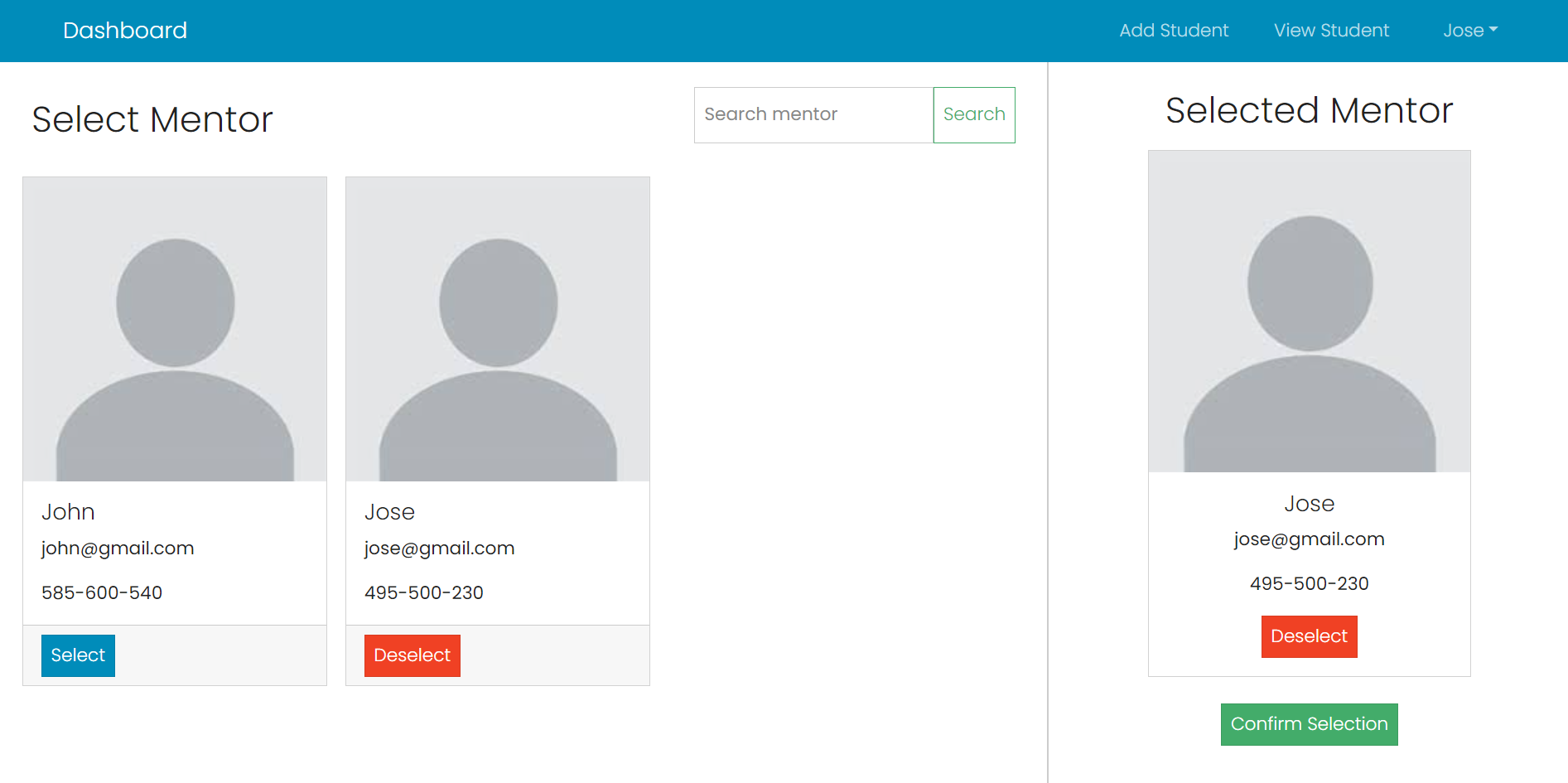 GitHub - ridham02/Mentorship-Dashboard: Helps a mentor to select its ...
