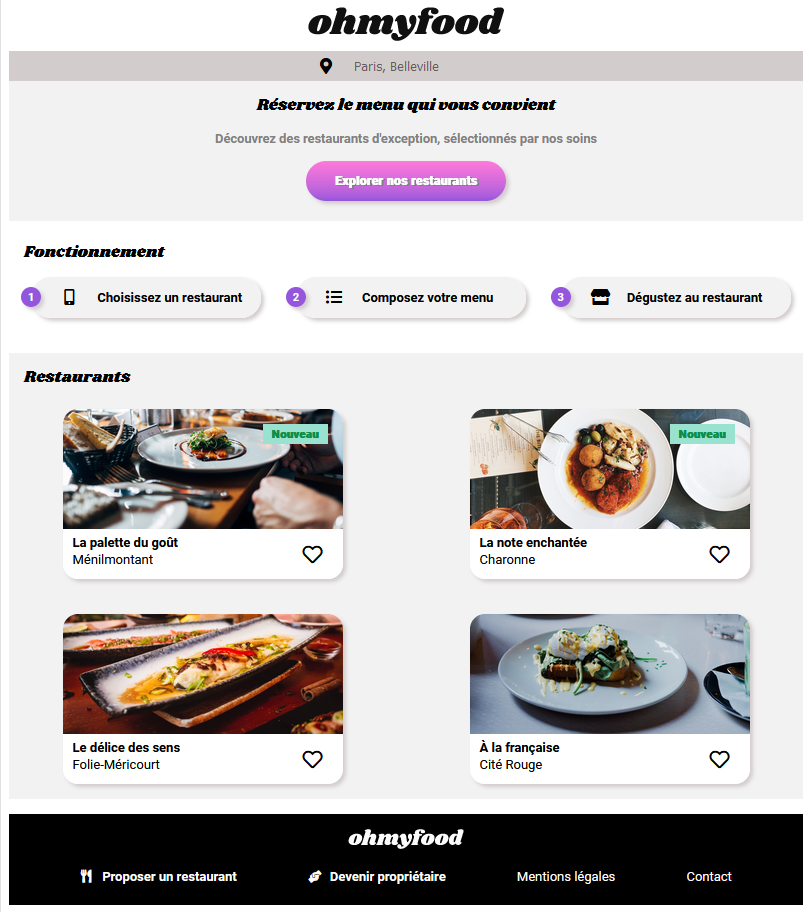 GitHub - benlinux1/002_BenoitVINCENT-OHMYFOOD: Ohmyfood! - CSS Dynamics & Animations