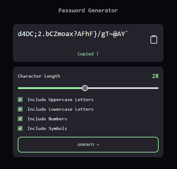 GitHub - Phaired/TP-Password-Generator-JS: Exercise - Password generator in Javascript