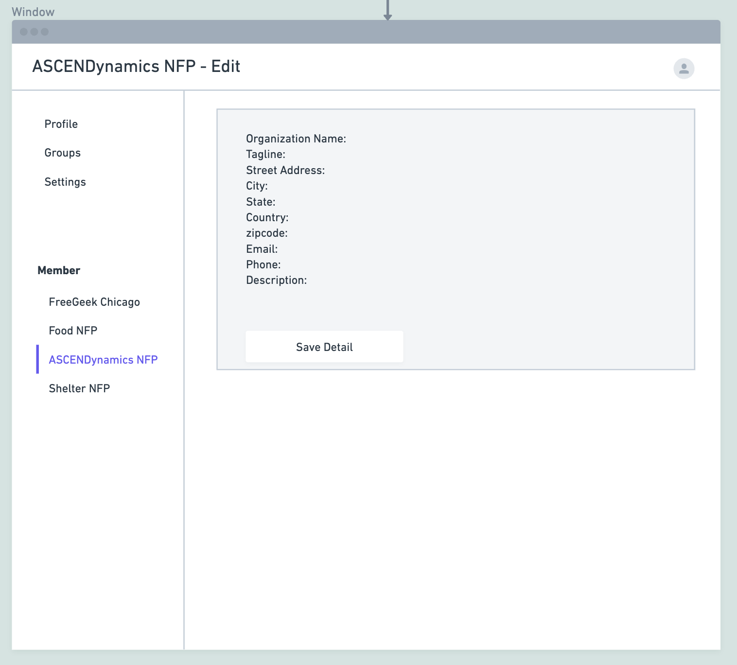 17: Create Group Profile Edit Page · Issue #77 · ASCENDynamics-NFP/AscendCoopPlatform · GitHub