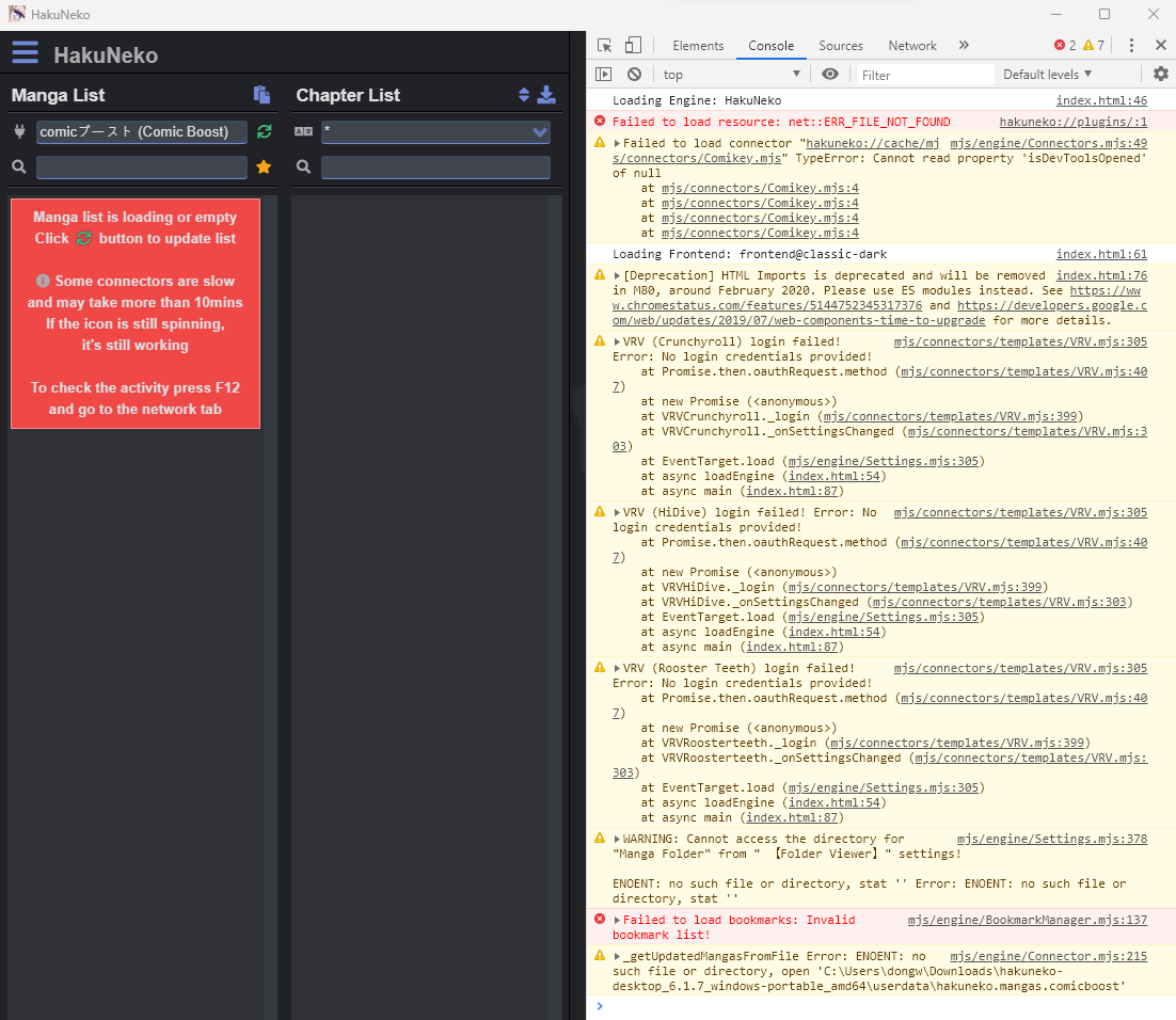 {comicブースト] Connector not working · Issue #5391 · manga-download/hakuneko · GitHub