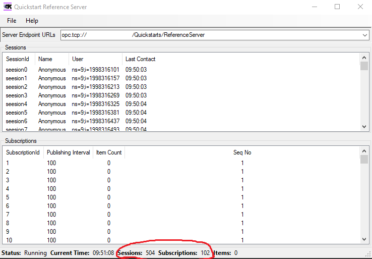 OPC UA server keeps closing sessions after creating multiple subscriptions · Issue #2033 ...