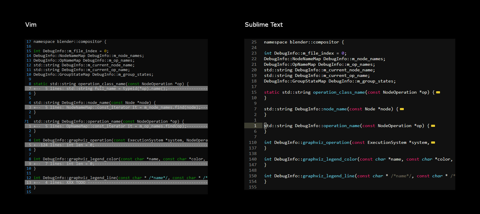 Relative line numbers are incorrect when using folds · Issue #4875 · sublimehq/sublime_text · GitHub