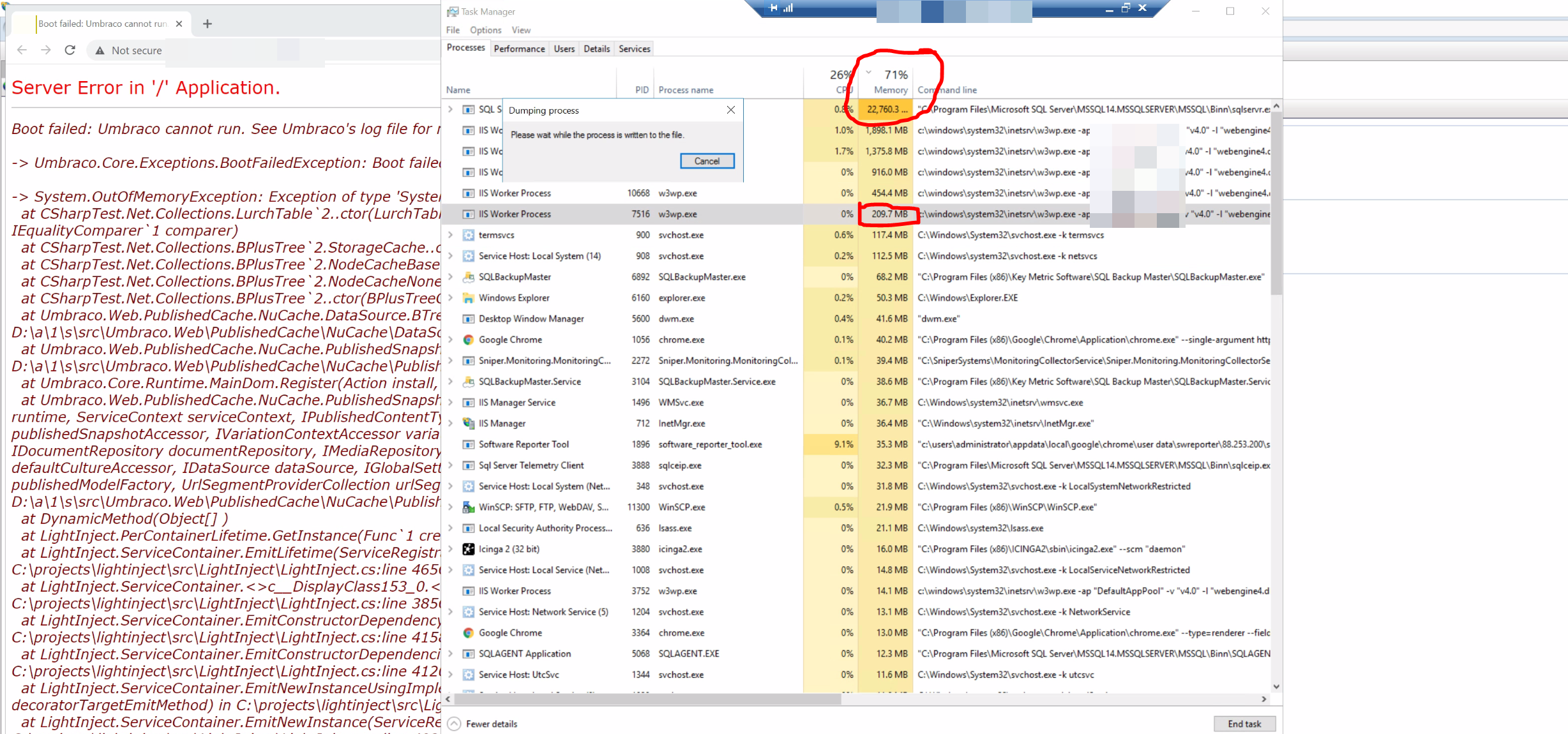 OutOfMemoryException thrown by LurchTable (NuCache BTree) · Issue #9844 · umbraco/Umbraco-CMS ...
