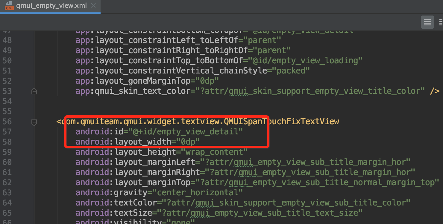 please fix the id empty_view_detail not found in qmui_empty_view.xml with 2.0.0-alpha02 · Issue ...