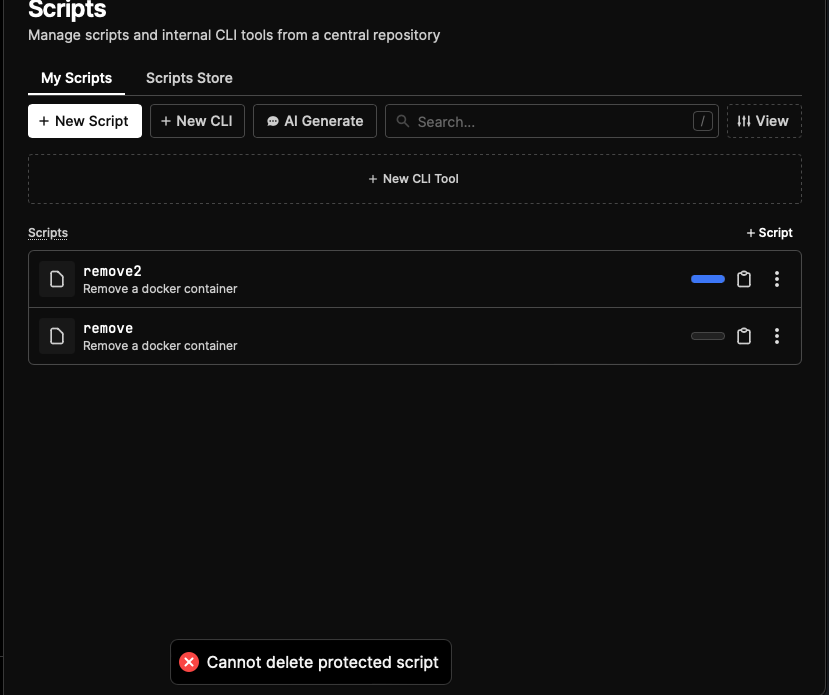 bug: Cannot delete certain scripts from script store · Issue #2590 · withfig/fig · GitHub