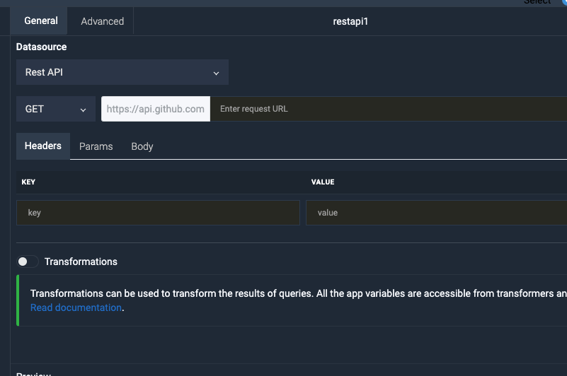 Base URL of REST API data sources is not consistent in dark mode ...