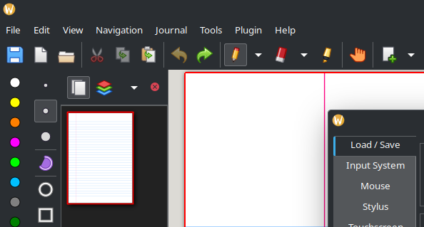 The Wayland logo is being displayed in the top left corner of Xournal++ ...