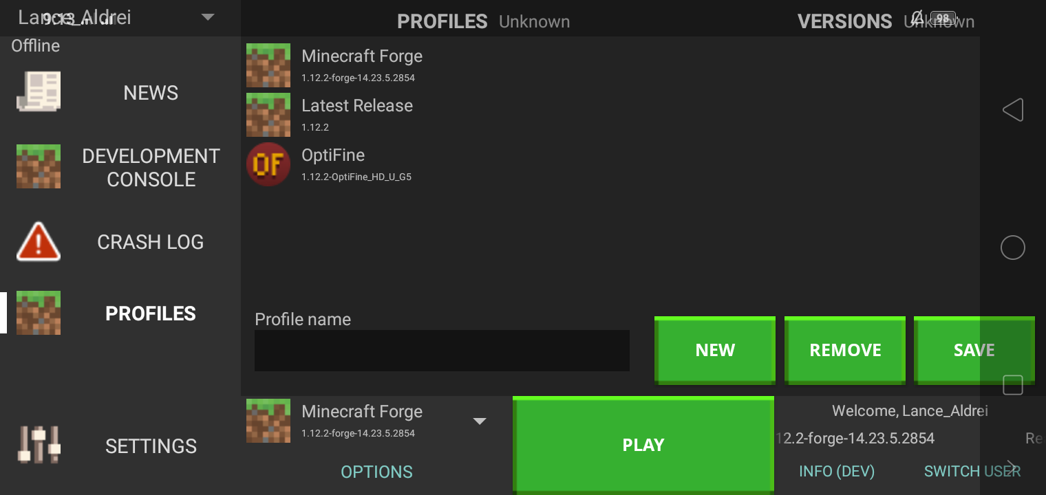[BUG] Version Did Not Load on Offline. · Issue #843 · PojavLauncherTeam/PojavLauncher · GitHub