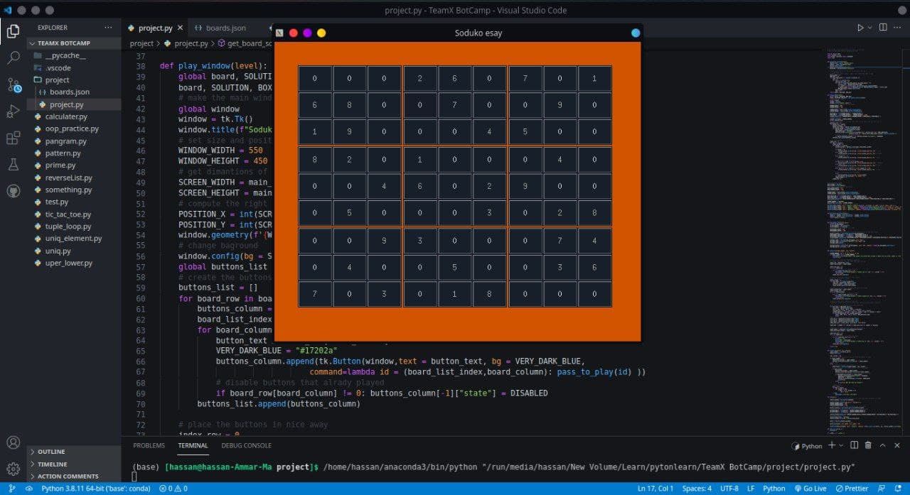 GitHub - hassan12ammar/Sudoku-With-GUI: Sudoku with GUI with tkinter