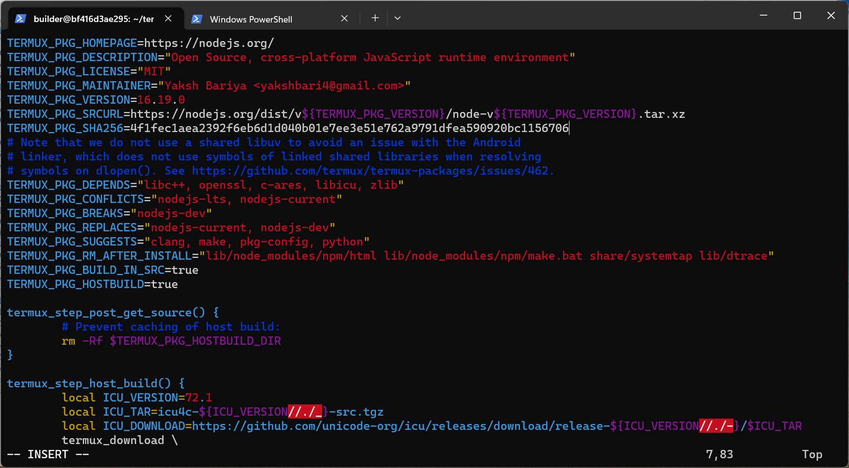 Bug Build Node 16190 Failed · Issue 15533 · Termuxtermux Packages · Github