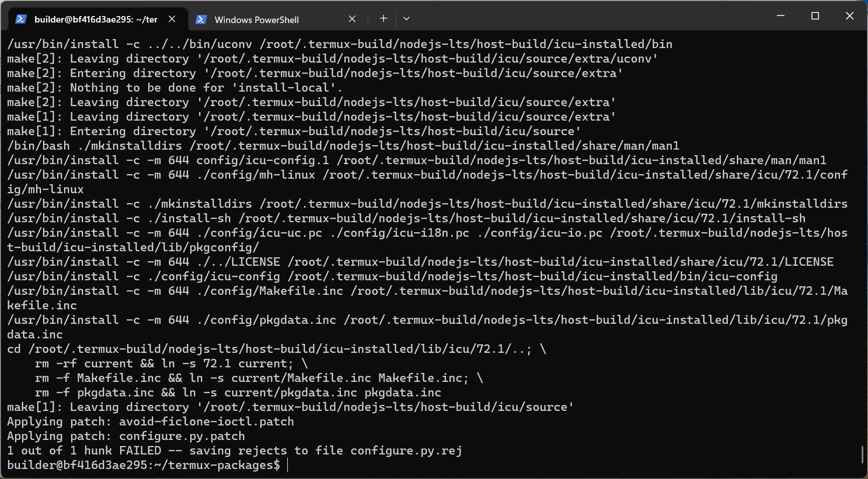 [Bug]: Build node 16.19.0 failed · Issue #15533 · termux/termux-packages · GitHub