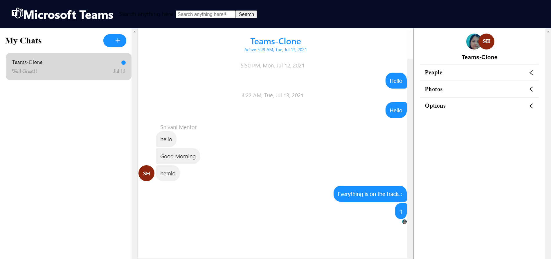 GitHub - milostivyy/Teams-Clone-final: Microsoft Teams clone having chat messaging functionality ...
