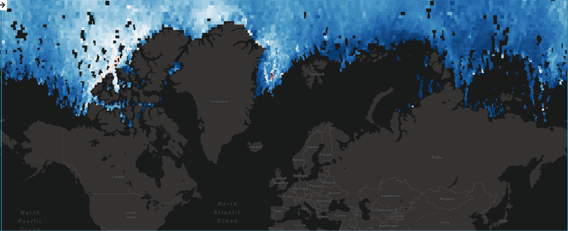 Test Icesat 2 L4 Monthly Gridded Sea Ice Thickness Can Be Reprojected As A Data Layer To A