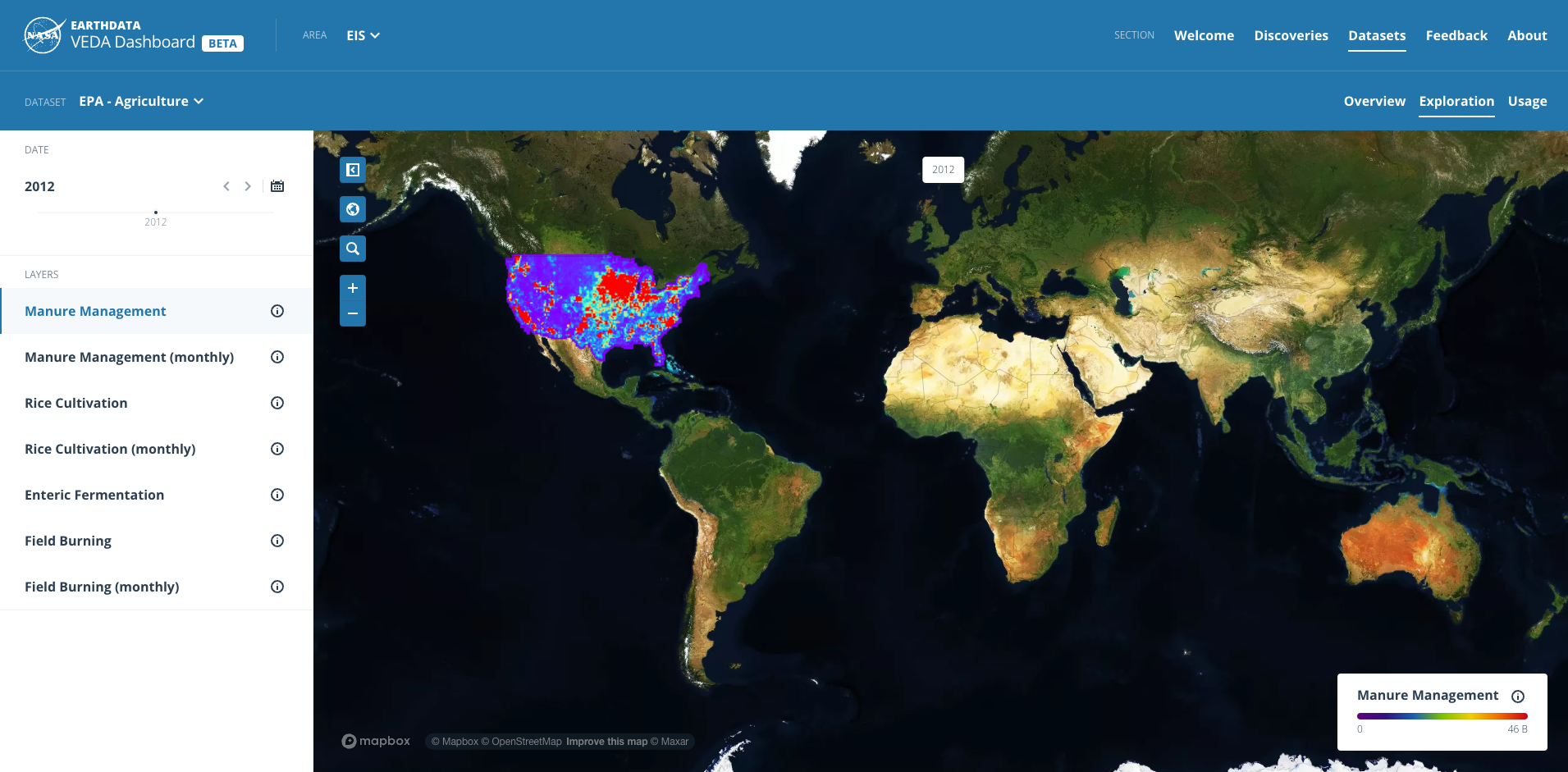 Zoom in to bounds on layer selection · Issue #257 · NASA-IMPACT/veda-ui · GitHub