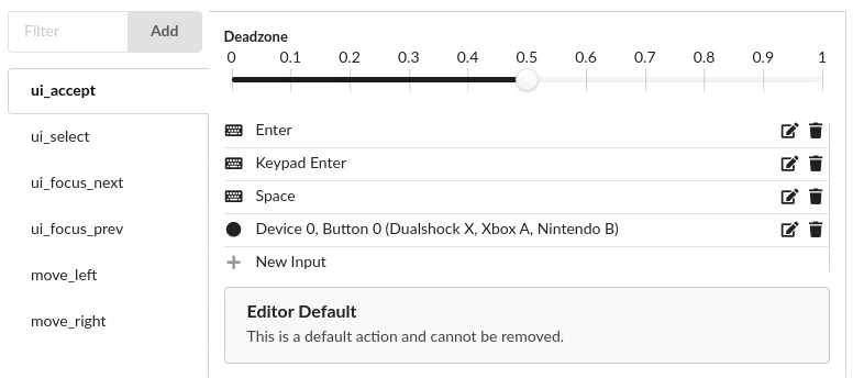 Search and filter input map actions in project settings · Issue #203 ...