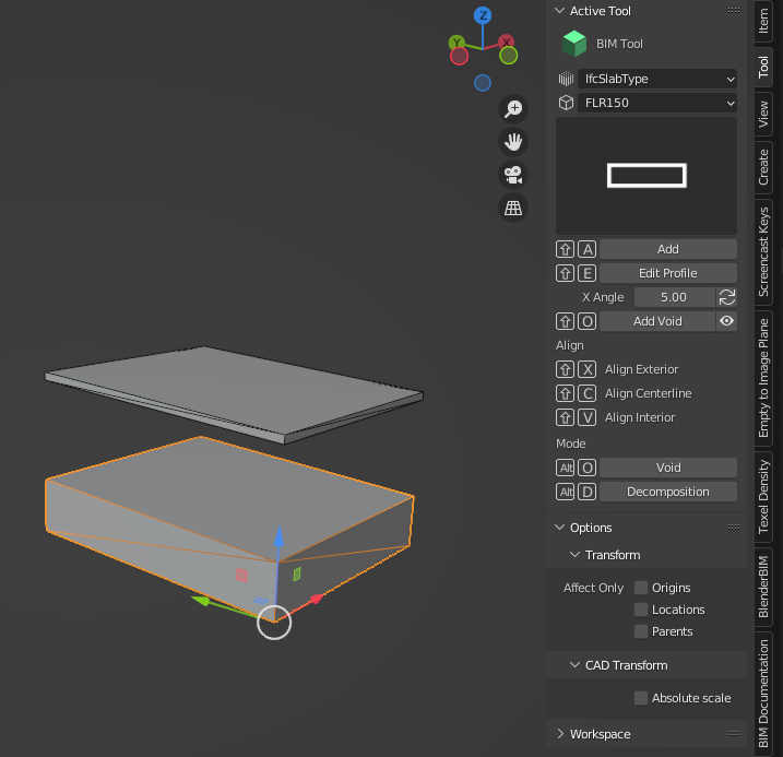 BlenderBim - IfcCovering Type does not allow editing element like IfcSlab, · Issue #2584 ...