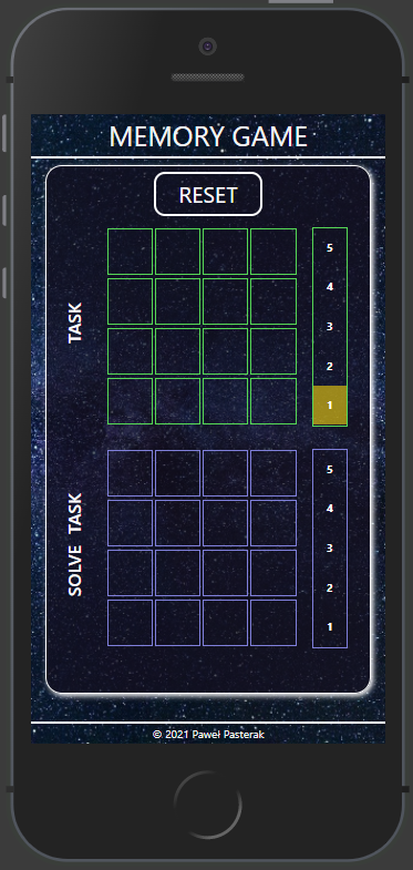 GitHub - pasterakcode/MemoryGame: Memory Game: The player's task is to recreate a string of ...