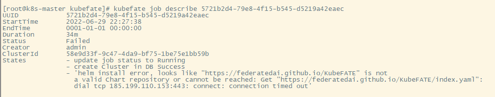 kubefate安装FATE集群创建job失败 · Issue #677 · FederatedAI/KubeFATE · GitHub