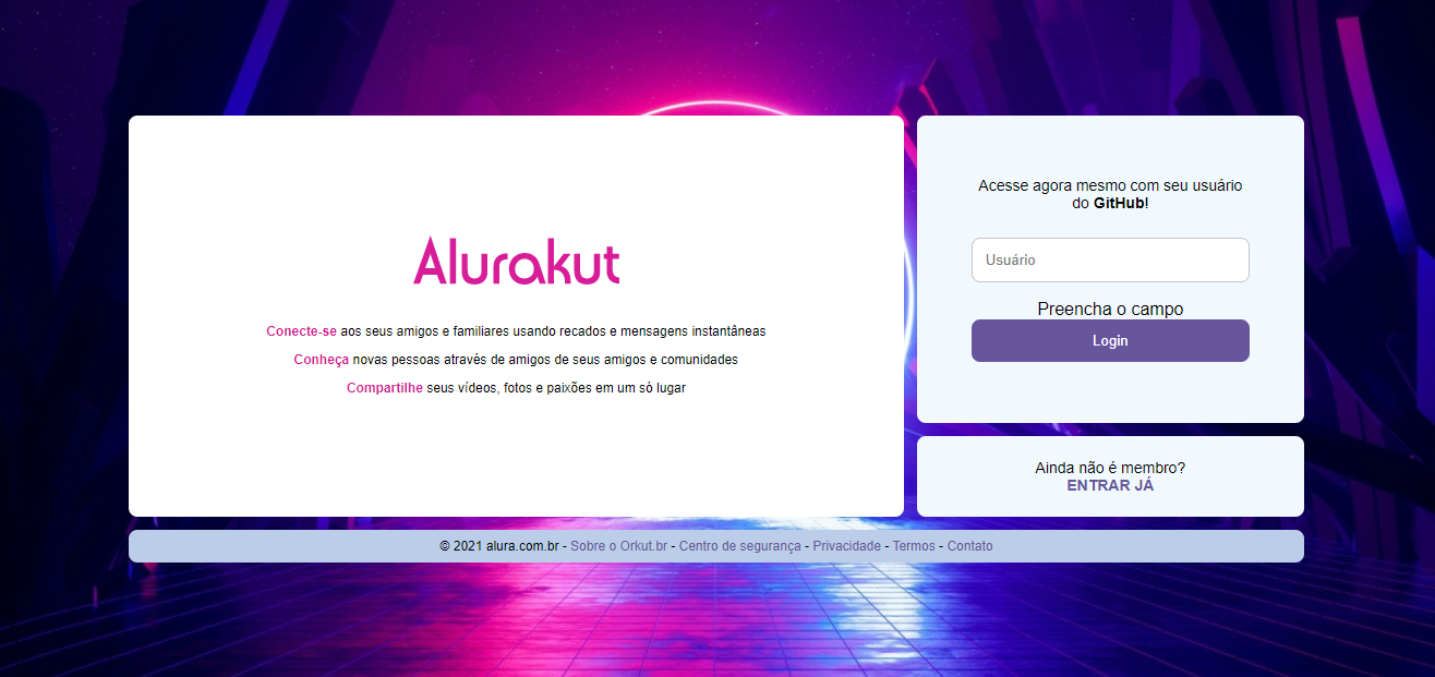 GitHub - jmafort/alurakut: This is a recreation of the old social network called Orkut.