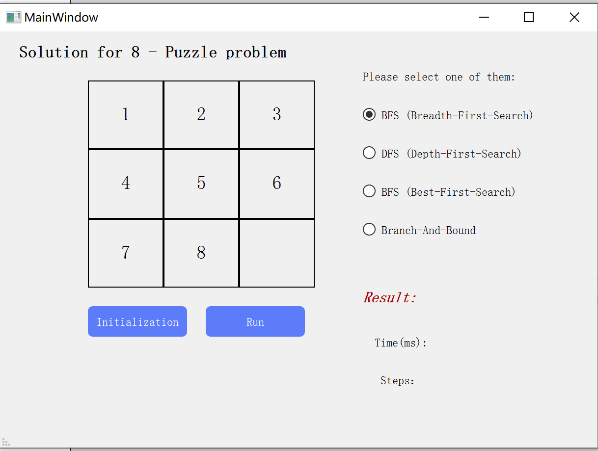 GitHub - ouguangye/eight-puzzle-problem: 基于qt开发的八数码的可视化