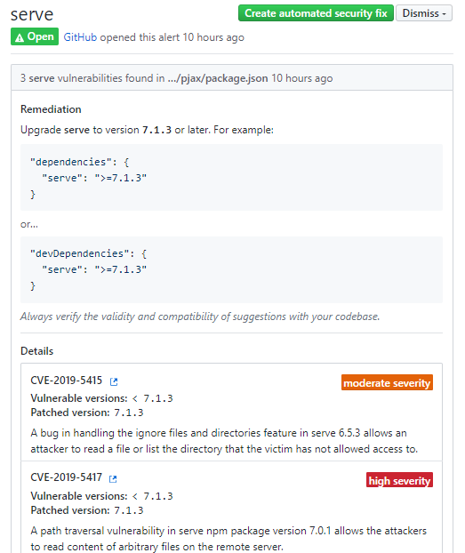 Vulnerabilities found in PJAX. / GitHub 发出 PJAX 漏洞警告 · Issue #2 · theme-next/theme-next-pjax ...
