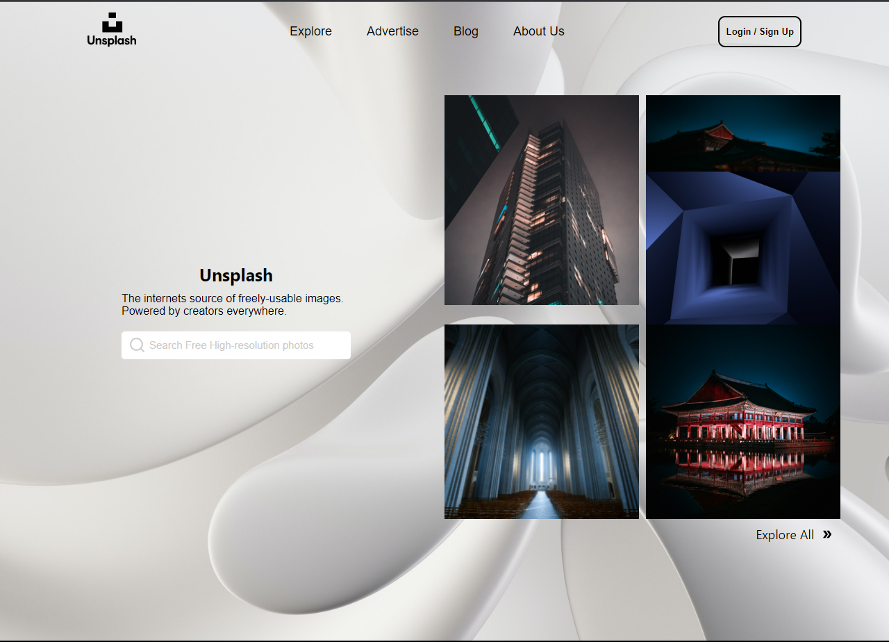 GitHub - JulioNunesDev/UnsplashLanding-react-front