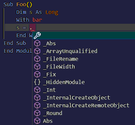 `With` Intellisense filter breaks in assignments · Issue #1585 · twinbasic/twinbasic · GitHub
