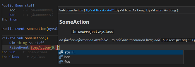 Info popup and intellisense not moving on while typing RaiseEvent calls · Issue #1632 ...