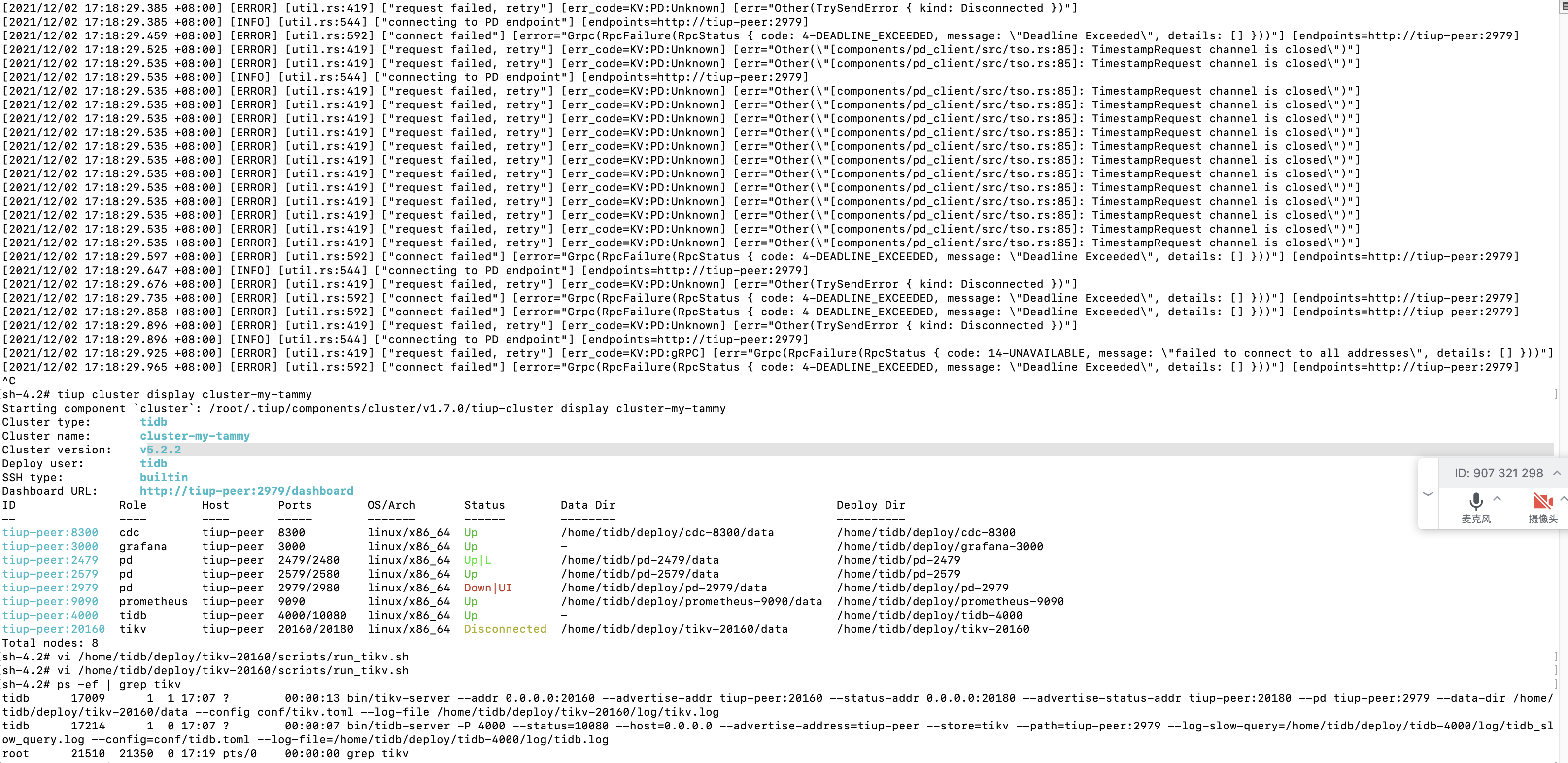 TiKV disconnected permanently after PD scale-out and TiKV process specified PD shutdown · Issue ...