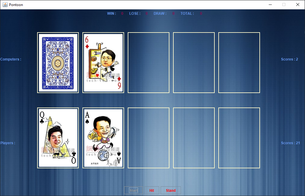 GitHub - Sasaparilla/Pontoon-game-with-Java: Creating a Pontoon card ...