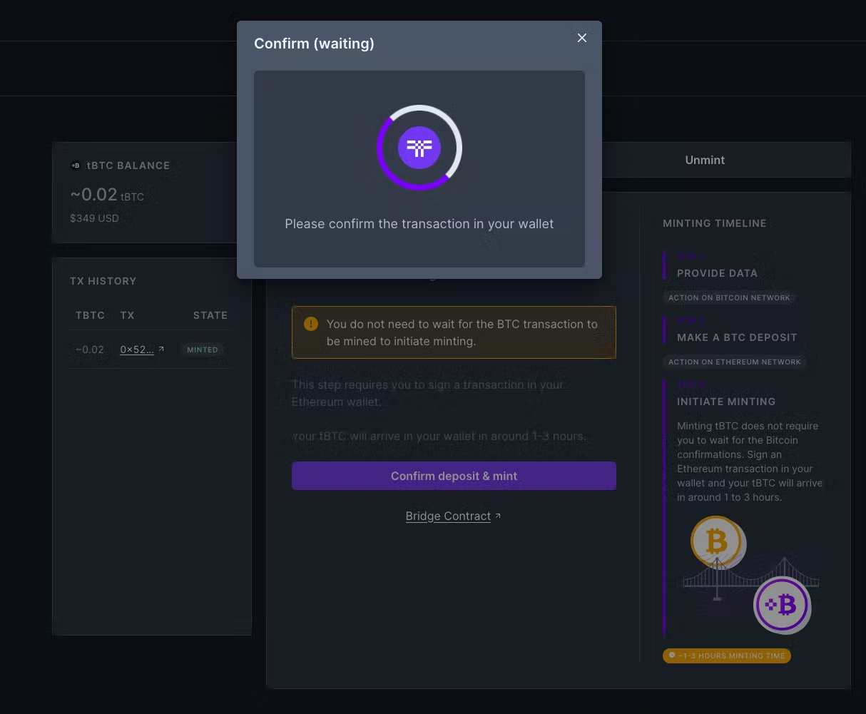 (MAJOR) The Success page of the minting flow appears only for a brief moment after mint approve ...