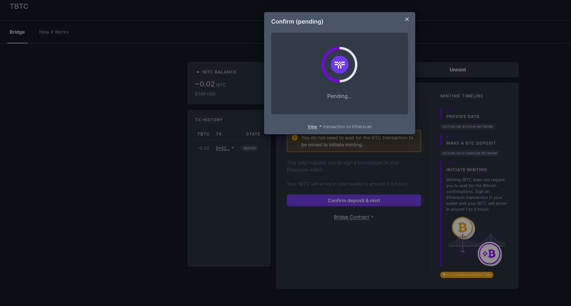 (MAJOR) The Success page of the minting flow appears only for a brief moment after mint approve ...