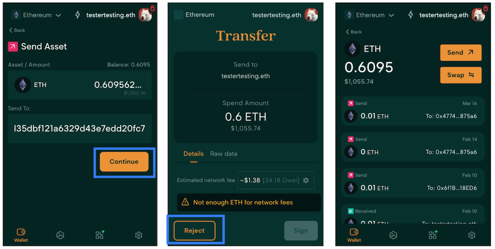 Allow user to go back from the `Transfer` view to `Send Asset` view · Issue #3178 · tahowallet ...