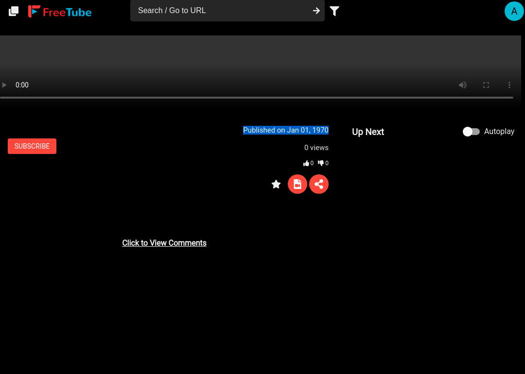 Stuck on this Screen. Published on Jan 01, 1970 · Issue #1377 · FreeTubeApp/FreeTube · GitHub