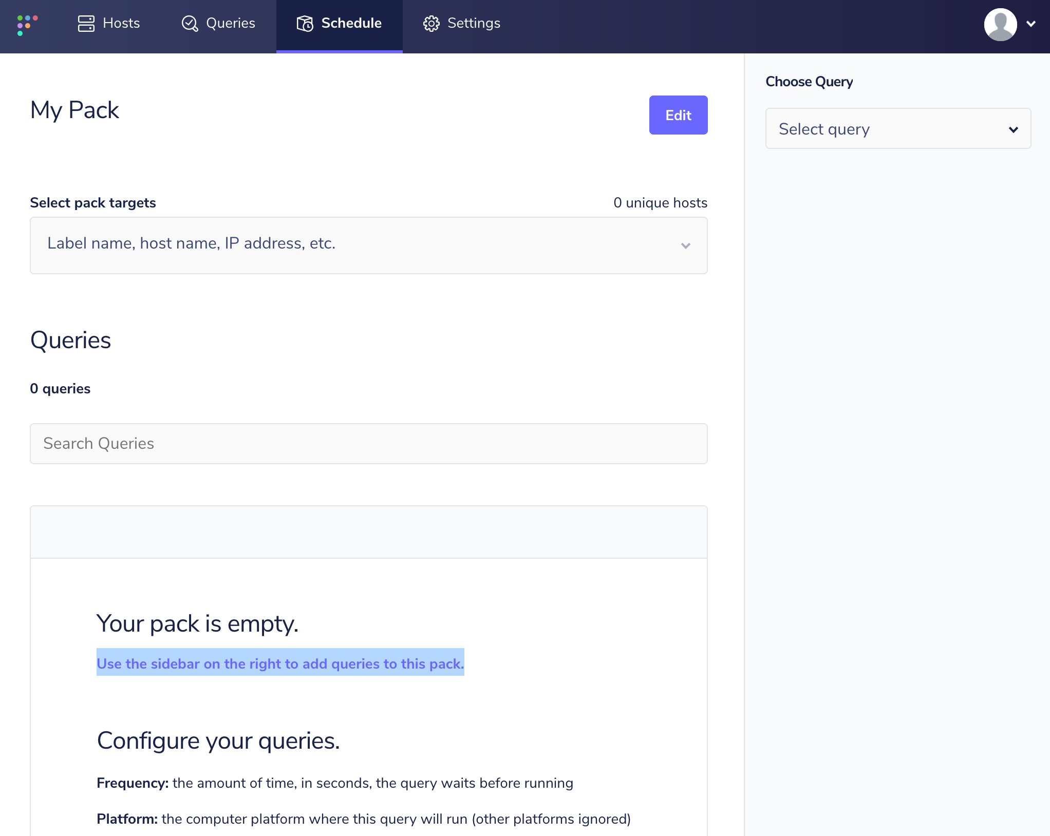 Add query to pack - more intuitive UX · Issue #650 · fleetdm/fleet · GitHub