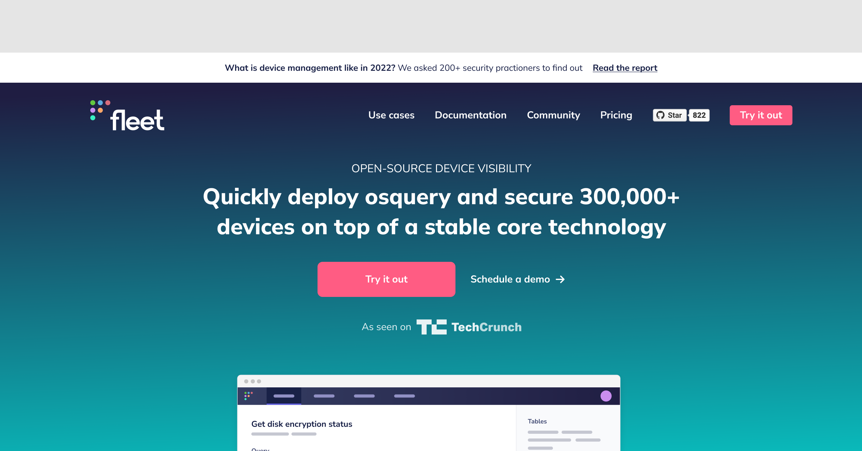 Homepage Cta For State Of Device Management Report · Issue 6138 · Fleetdmfleet · Github