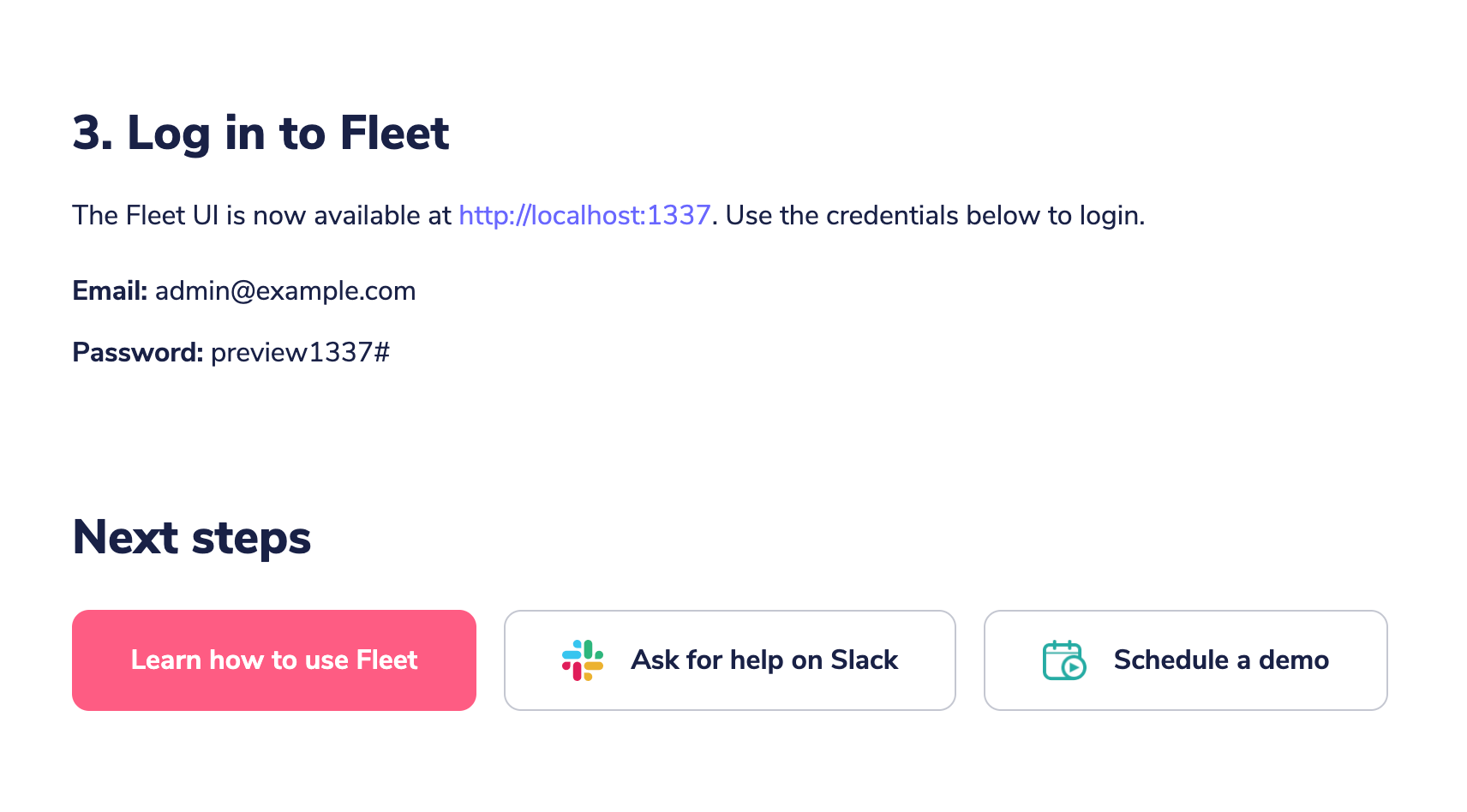 Add schedule demo button to get-started page · Issue #6276 · fleetdm/fleet · GitHub