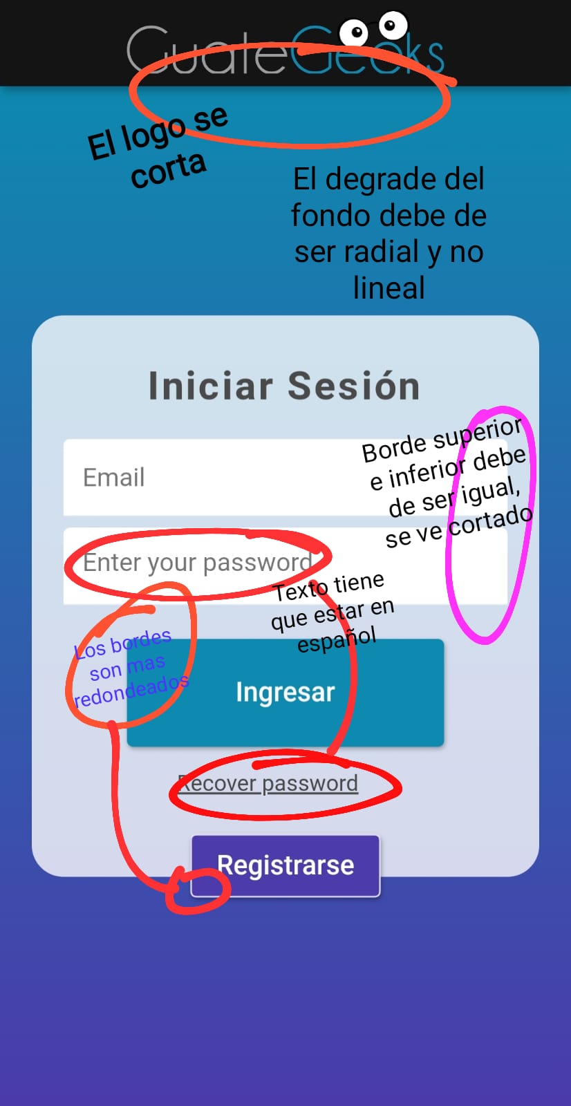 Rediseño de Login y Registro · Issue #60 · GuateGeeks/GeeksDayFlutter · GitHub