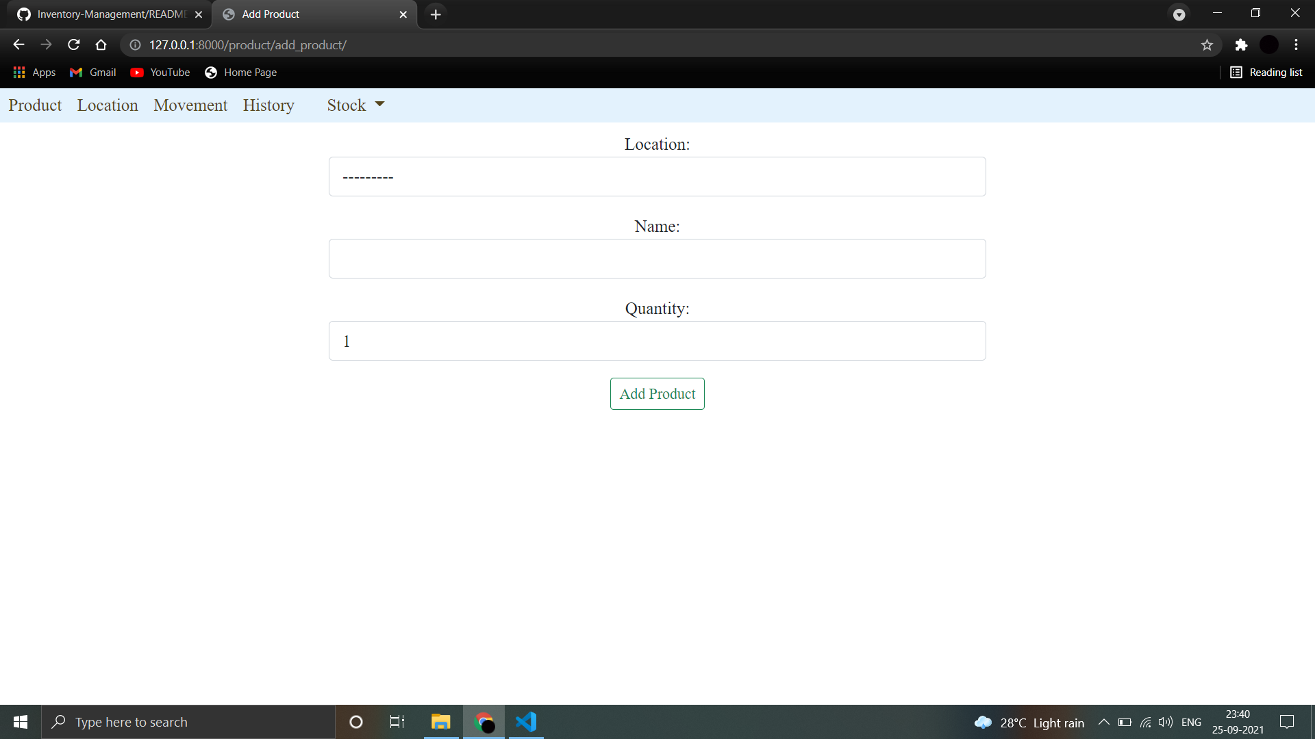 GitHub - Yash153/Inventory-Management