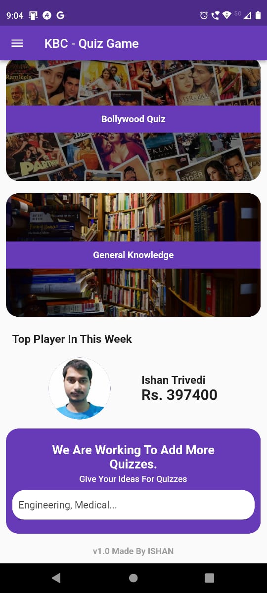 GitHub - ishantrivedi28/KBC-Quiz-App