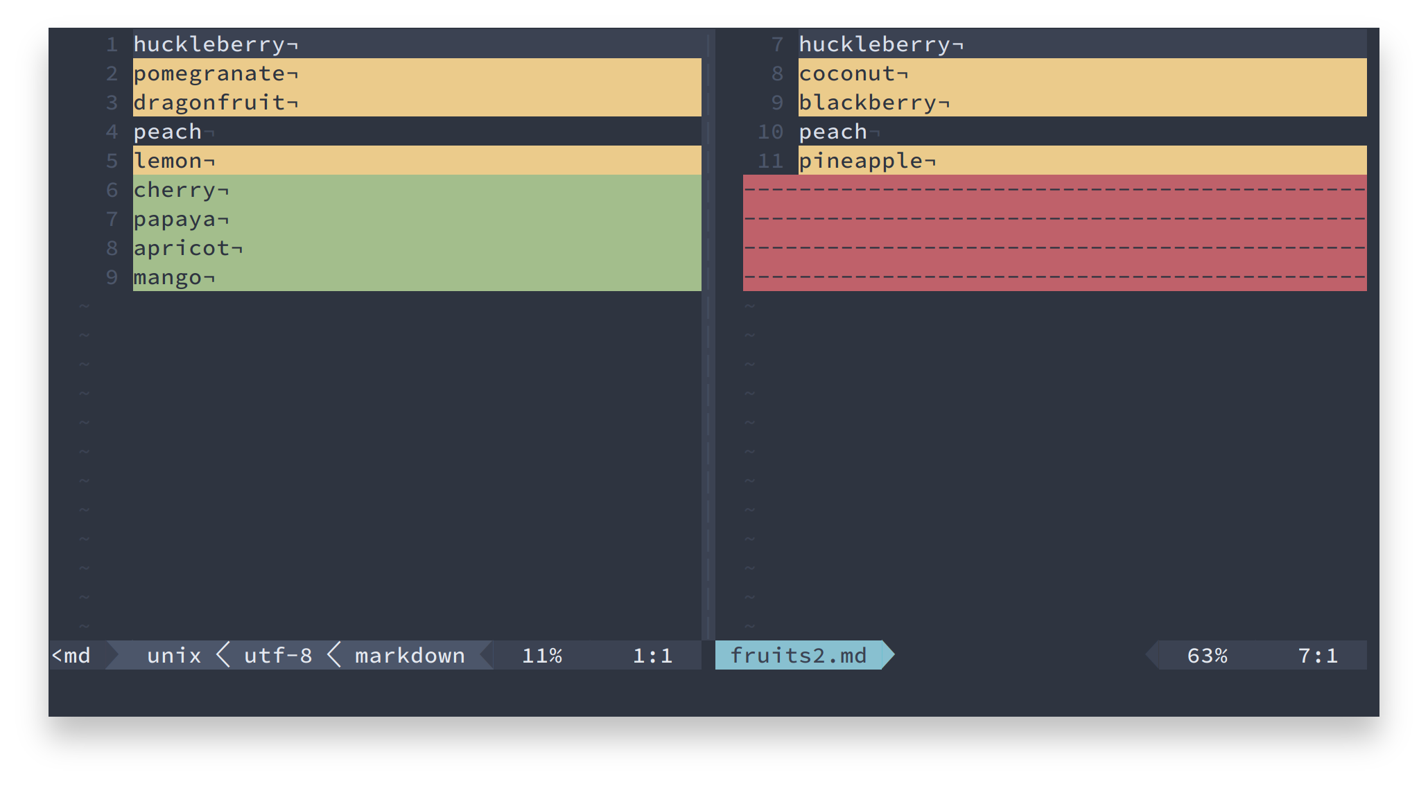 diff very high contrast · Issue #49 · nordtheme/vim · GitHub