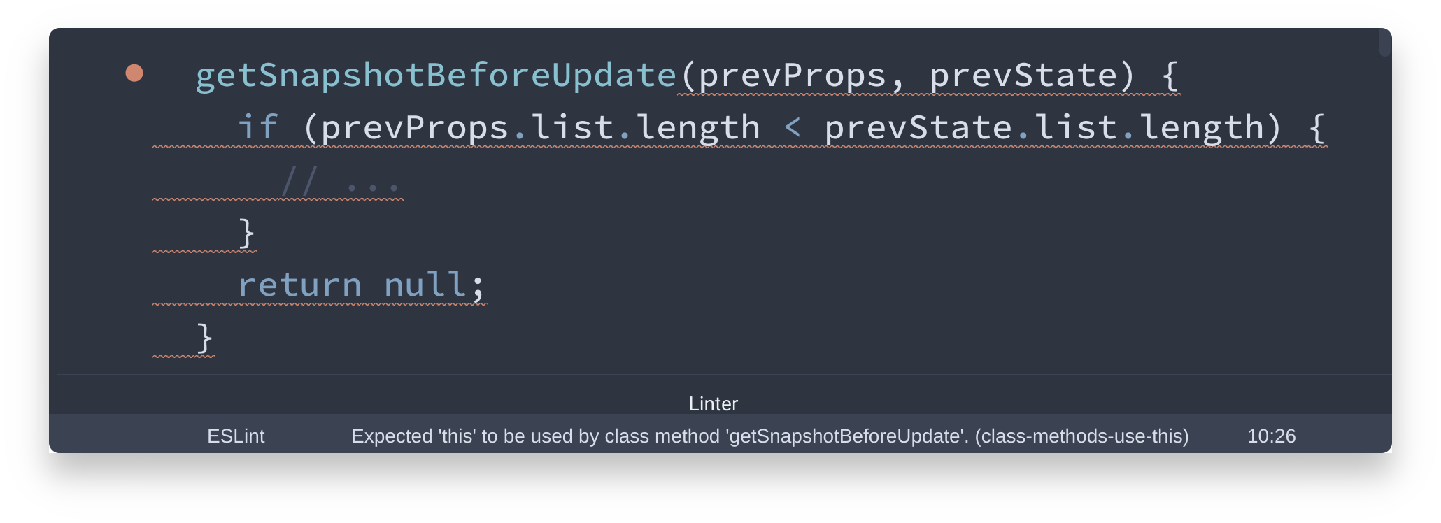 add-getsnapshotbeforeupdate-to-exceptmethods-of-class-methods-use